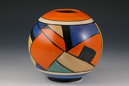 Cubist globe vase