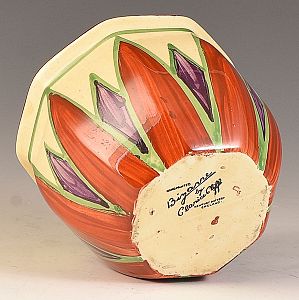 Clarice cliff ORIGINAL BIZARRE CHESTER FERN POT C.1929