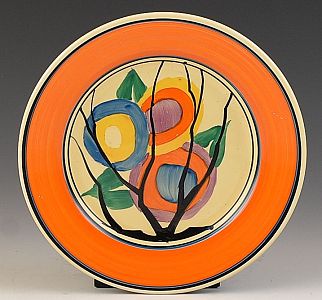 Clarice Cliff CIRCLE TREE 9" PLATE C.1930