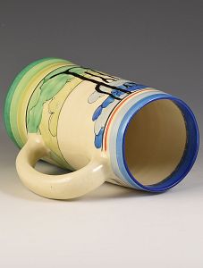 Clarice Cliff BLUE FIRS TANKARD MUG C.1934